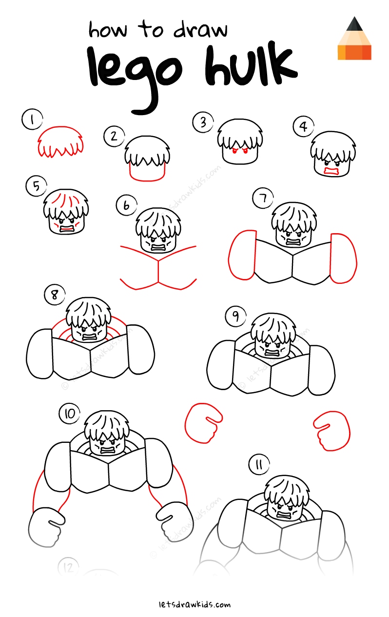 How To Draw Hulk LEGO HULK Marvel s Studio